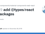 Add Types React To Packages Issue 569 Material Components