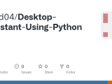 Github Cdpd04 Desktop Assistant Using Python