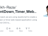 Github Shaikh Raza Countdown Timer Webapp In This Project We Are