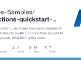 Github Azure Samples Functions Quickstart Powershell Azd This
