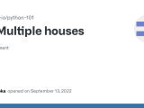 Multiple Houses Issue 7 Codedex Io Python 101 Github