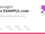 Github Kkchenlight Neon Example Code This Is A Neon Example Code For