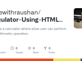 Github Raushan79 Calculator Using Html Css Javascript I Develop A