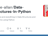 Github Kiche Allan Data Structures In Python Leetcode And Everything