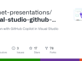 Workflow Runs Dotnet Presentations Visual Studio Github Copilot Lab