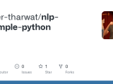 Github Peter Tharwat Nlp Example Python