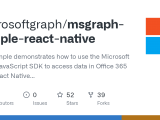 Github Microsoftgraph Msgraph Sample React Native This Sample