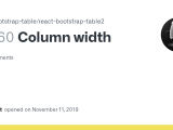 Column Width Issue 1160 React Bootstrap Table React Bootstrap