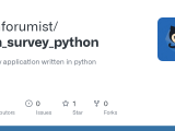 Github Techforumist Tech Survey Python A Survey Application Written