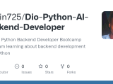 Github Keviin725 Dio Python Ai Backend Developer This Is A Python