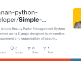 Github Mannan Python Developer Simple Beauty Parlor Management System