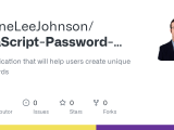 Github Shaneleejohnson Javascript Password Generator An Application