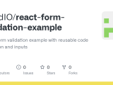 Github Solidio React Form Validation Example React Form Validation