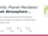 Github Opengl Planet Renderer Planet Atmosphere Renderer A Barebone