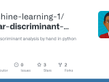 Github Machine Learning 1 Linear Discriminant Analysis Python Linear