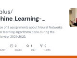 Github Agoplus Machine Learning Python Collection Of 3 Assignments