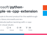 Github Microsoft Python Sample Vs Cpp Extension This Sample Is The