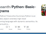 Github Sanusanth Python Basic Programs What Is Python Executive
