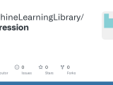 Github Machinelearninglibrary Regression