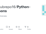 Github Githubrepo16 Python Lessons Python Tutorials