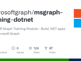 Github Microsoftgraph Msgraph Training Dotnet Microsoft Graph