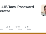 Github Saml415 Java Password Generator