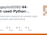 Github Ankitsanap 44 Most Used Python Pandas Numpy And Matplotlib