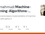 Github Jdxxmahmud Machine Learning Algorithms Python Contains Some