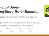 Github Met Dev Java Springboot Role Based Authorization рџ њrole Based