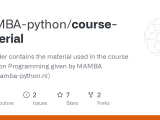 Github Mamba Python Course Material This Folder Contains The