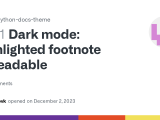 Dark Mode Highlighted Footnote Unreadable Issue 161 Python Python