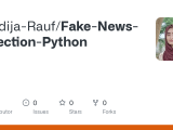 Github Khadija Rauf Fake News Detection Python