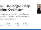 Github Lessw2020 Ranger Deep Learning Optimizer Ranger A
