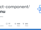 Github React Component Menu React Menu