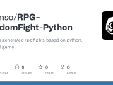 Github Xrenso Rpg Randomfight Python Random Generated Rpg Fights