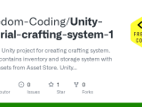 Github Freedom Coding Unity Tutorial Crafting System 1 Starting