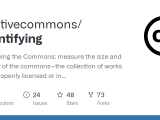 Github Creativecommons Quantifying Quantifying The Commons