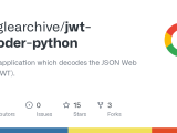Github Googlearchive Jwt Decoder Python Python Application Which