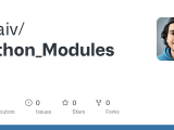 Python Modules Main Py At Main Jrdaiv Python Modules Github
