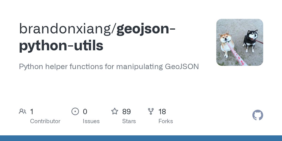 GitHub - brandonxiang/geojson-python-utils: Python helper functions for ...