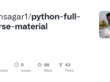 Github Kiransagar1 Python Full Course Material