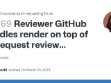 Reviewer Github Handles Render On Top Of Re Request Review Buttons