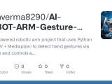 Ai Robot Arm Gesture Using Python Arduino Opencv Gesturearmcontrol Py