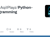 Github Realaqilplayz Python Programming