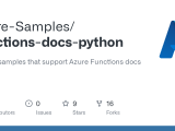Github Azure Samples Functions Docs Python Python Samples That