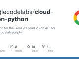 Github Googlecodelabs Cloud Vision Python Code Repo For The Google