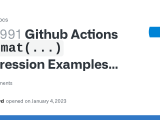 Github Actions Format Expression Examples Are Inconsistent