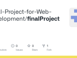 Github Final Project For Web Development Finalproject