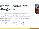 Github Manikanth Reddy Core Java Programs Welcome To Manikanth