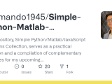 Github Normando1945 Simple Python Matlab Javasript Functions
